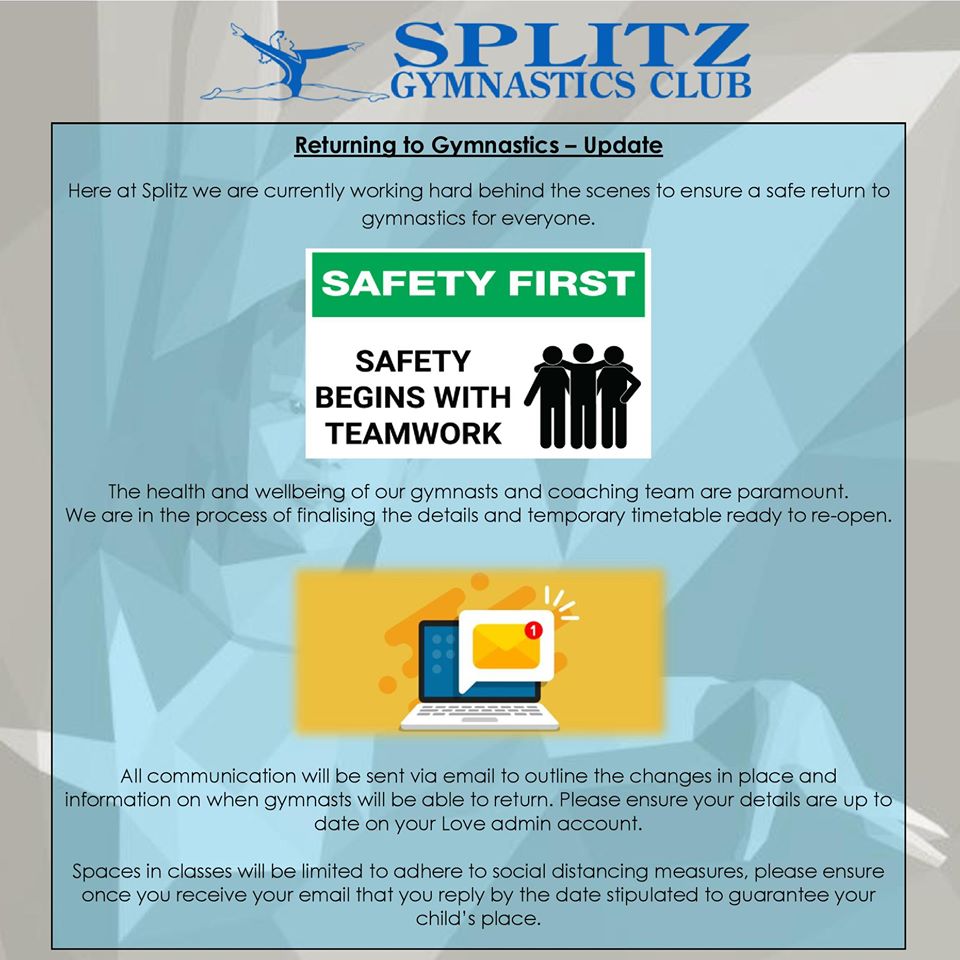 Returning to Gymnastics - Splitz Gym Club